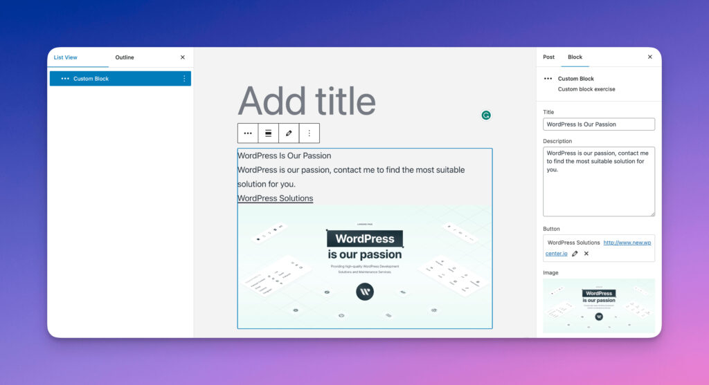 How to Create a Gutenberg Block with ACF - WPCenter
